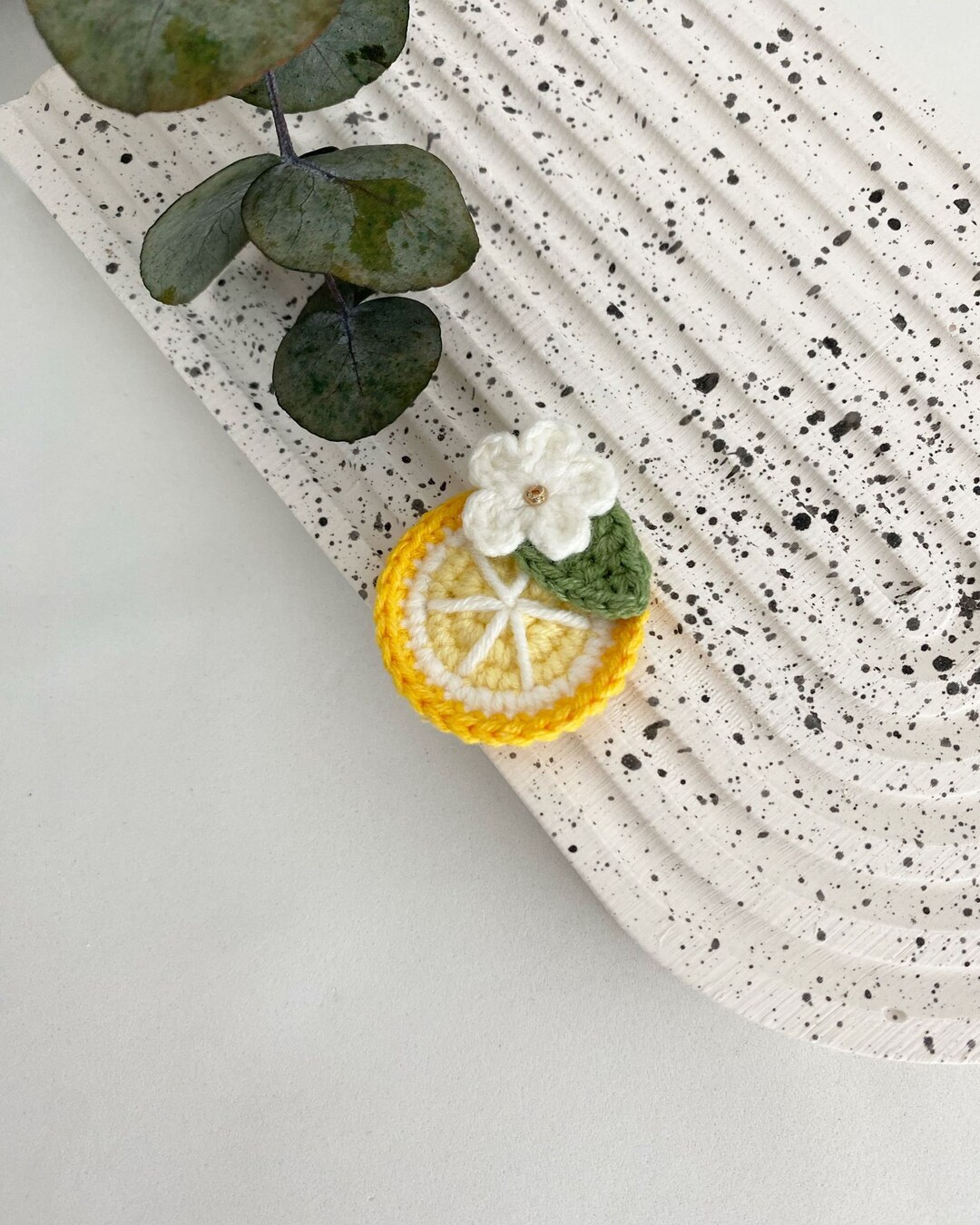 Citrus Fruit Badge, Lemon Slice Patch, Lemon Leaf Patch,crochet Lemon ...