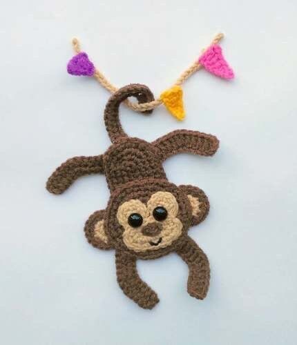 Handmade Monkey Applique Ornament Monkey Nursery Decor - Etsy