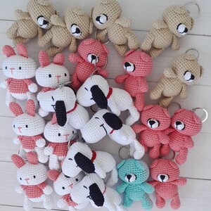 Handmade Miniature Animal, Crochet Bunny With Carrot, Amigurumi Bear ...