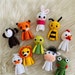 Forest Animals Finger Puppet, Handmade Amigurumi Puppets, Educational ...