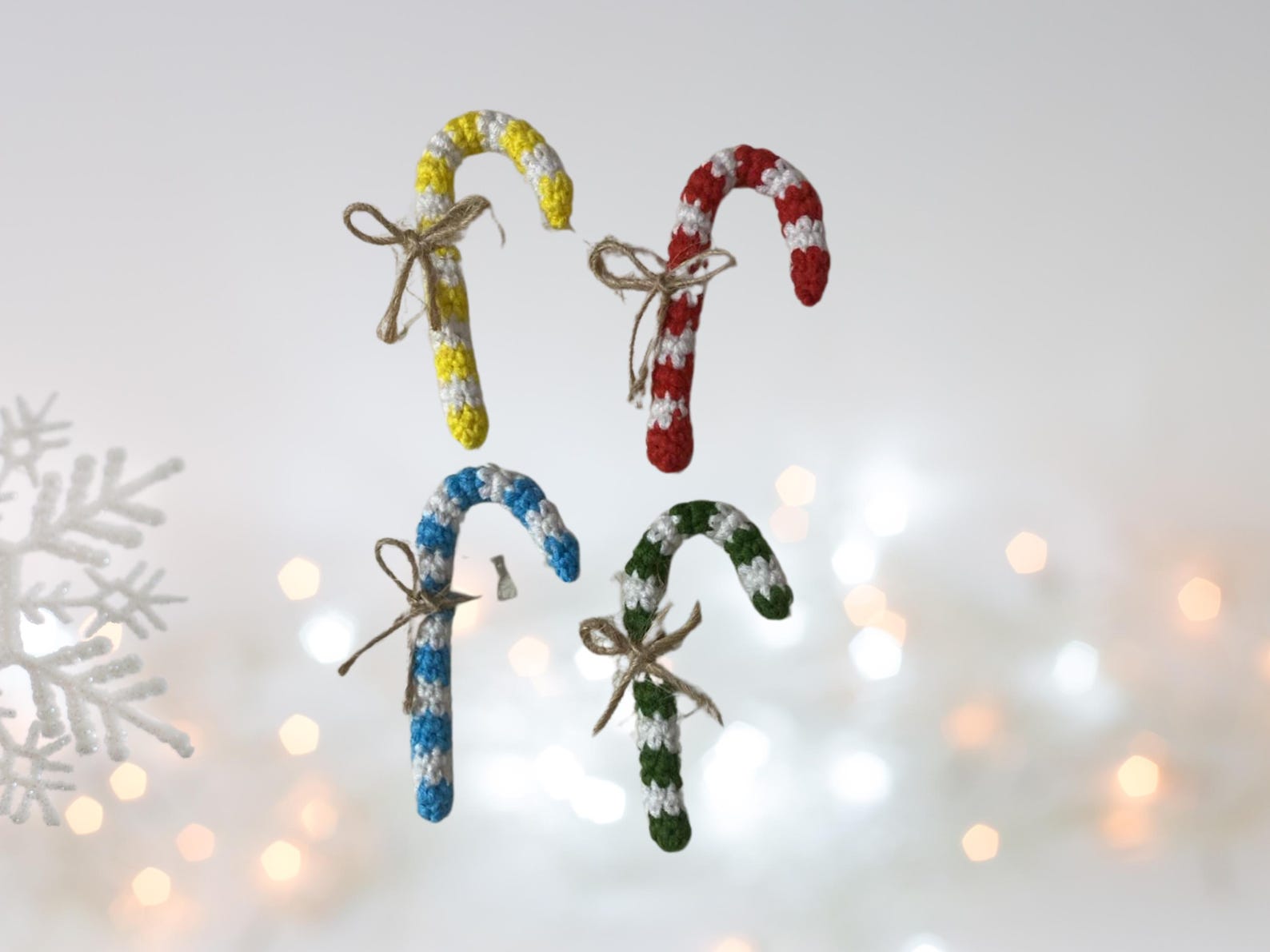 Custom Candy Canes Set of 4 Choice of Colours Christmas Decorations - Etsy