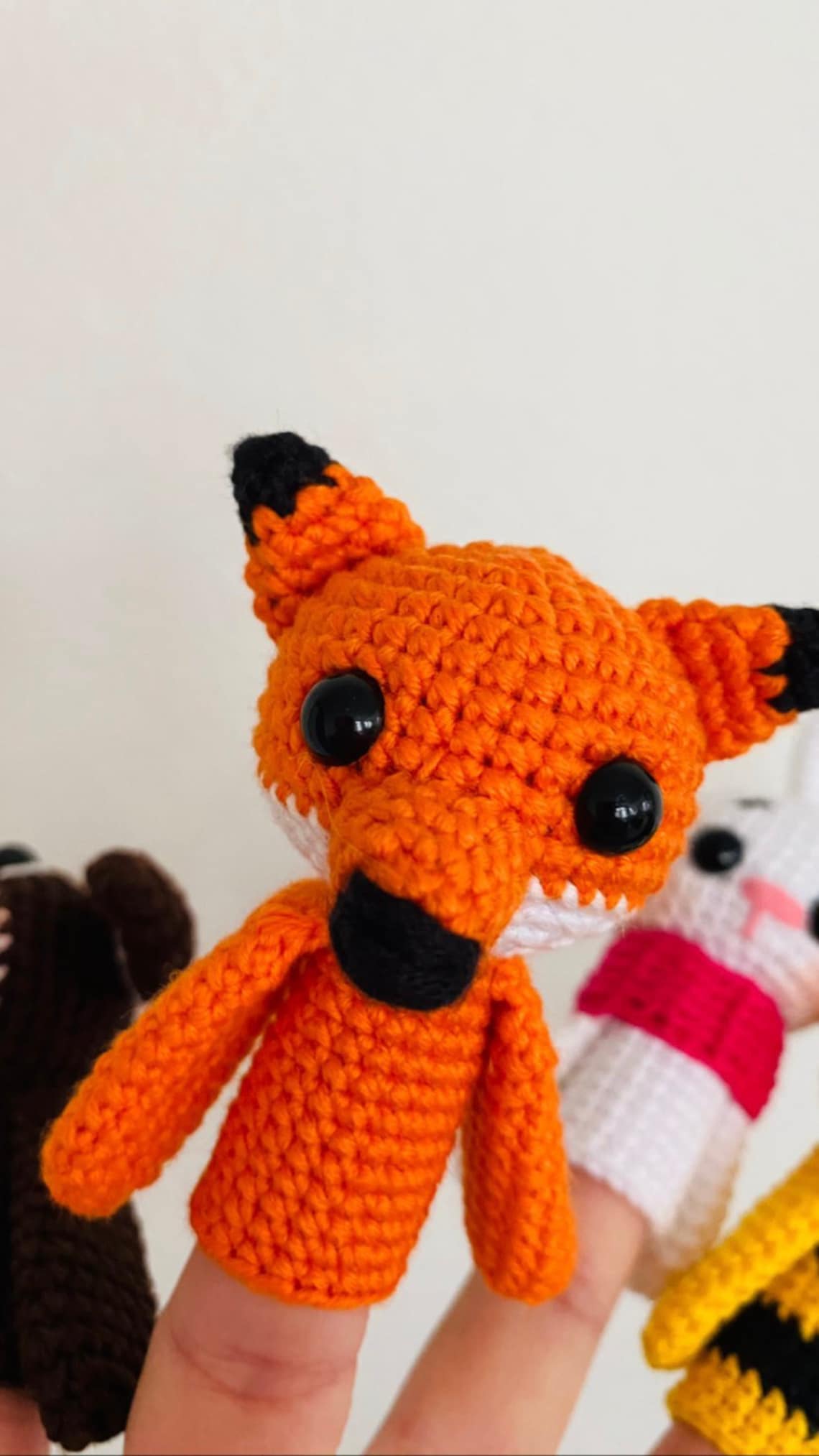 Forest Animals Finger Puppet Handmade Amigurumi Puppets - Etsy