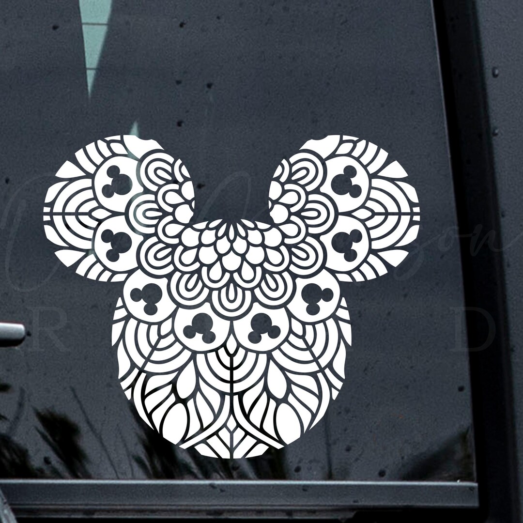 Mickey Mandala Decal, Mickey Mouse Head Vinyl Decal, Mickey Decal ...