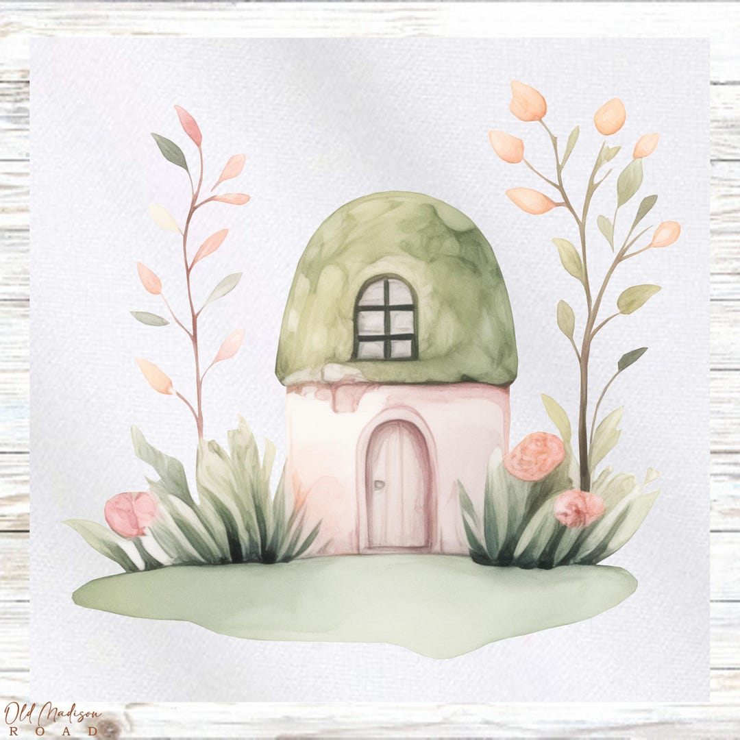 Fantasy Fabric Panel - Fairy House Fabric Panel - Quilt Panel ...