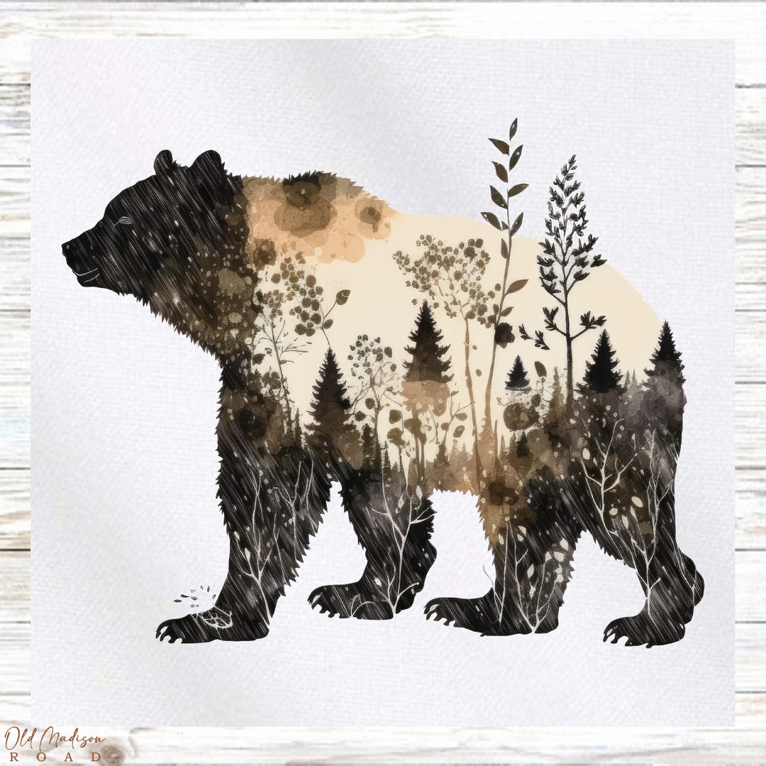 Bear Fabric Panel - Wildlife Fabric Panel - Quilt Panel - Quilting ...