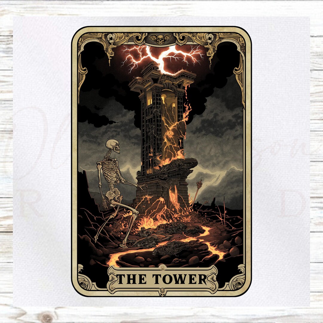 Tarot Card Fabric Panel - the Tower Fabric Panel - Quilt Panel ...