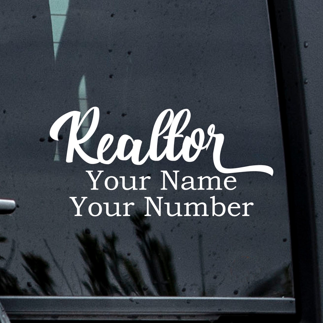 Realtor Decal, Real Estate Agent Decal, Real Estate Agent Sticker, Real ...