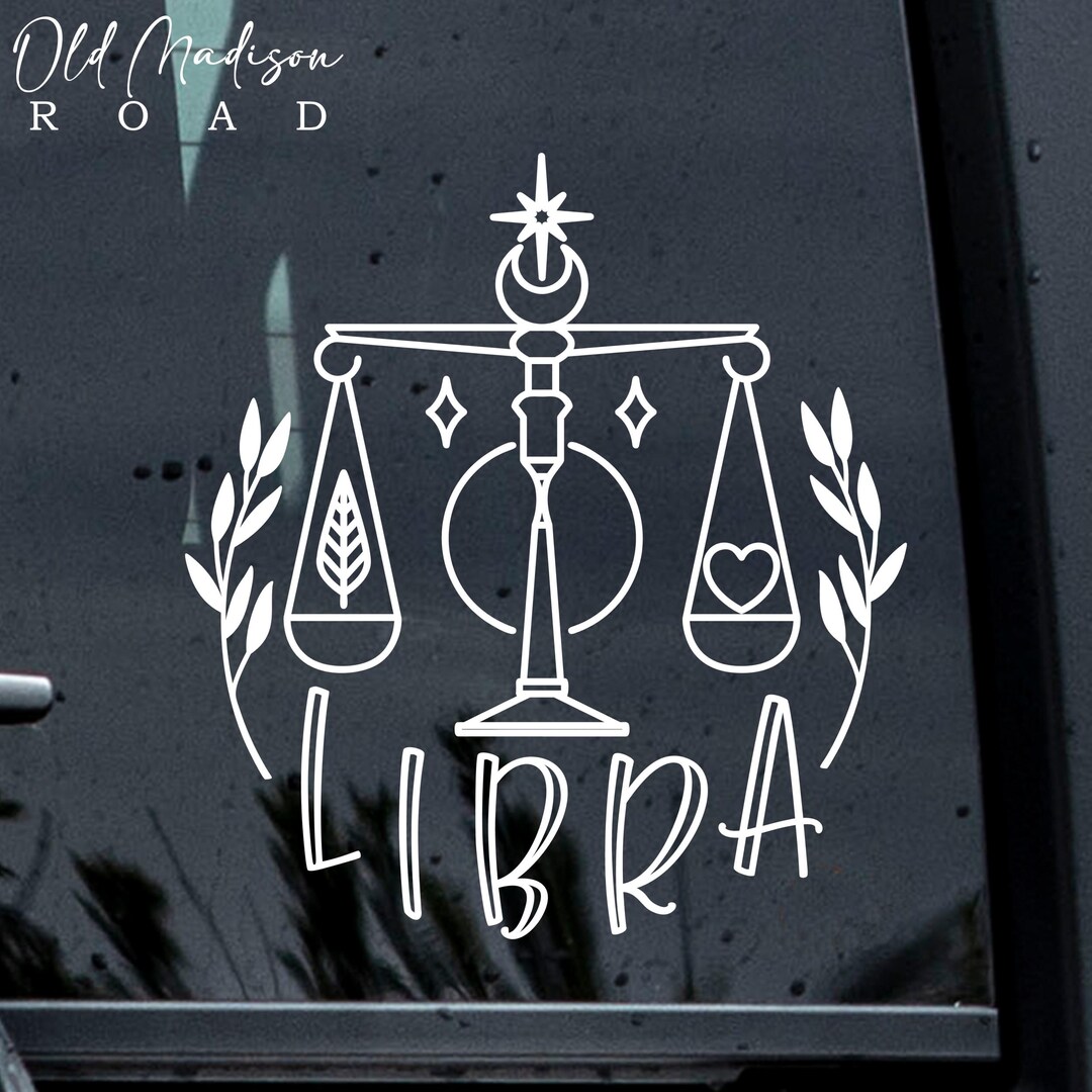 Libra Zodiac Decal - Libra Sticker - Zodiac Decal - Zodiac Sticker ...