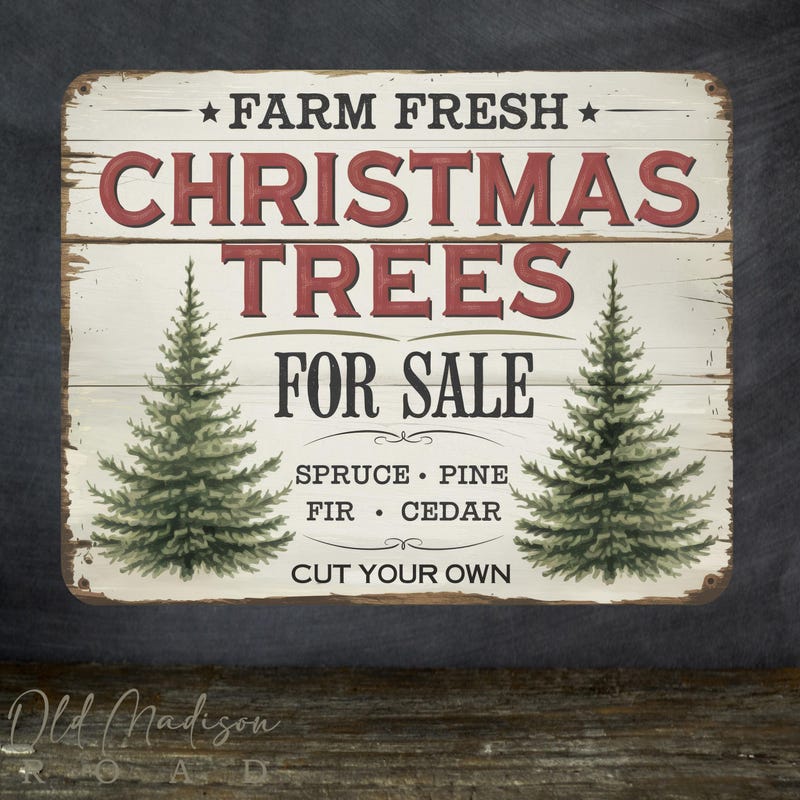 Christmas Tree Farm Sign - Etsy