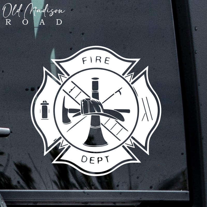 Fire Dept Decal - Etsy