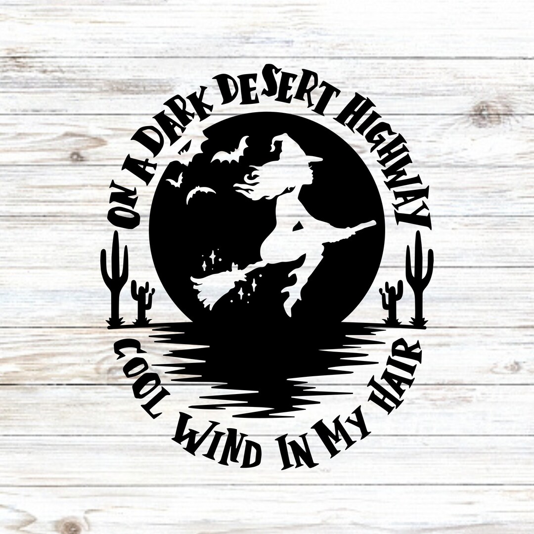 Witch on A Dark Desert Highway Decal, Witch Car Decal, Witch Truck ...