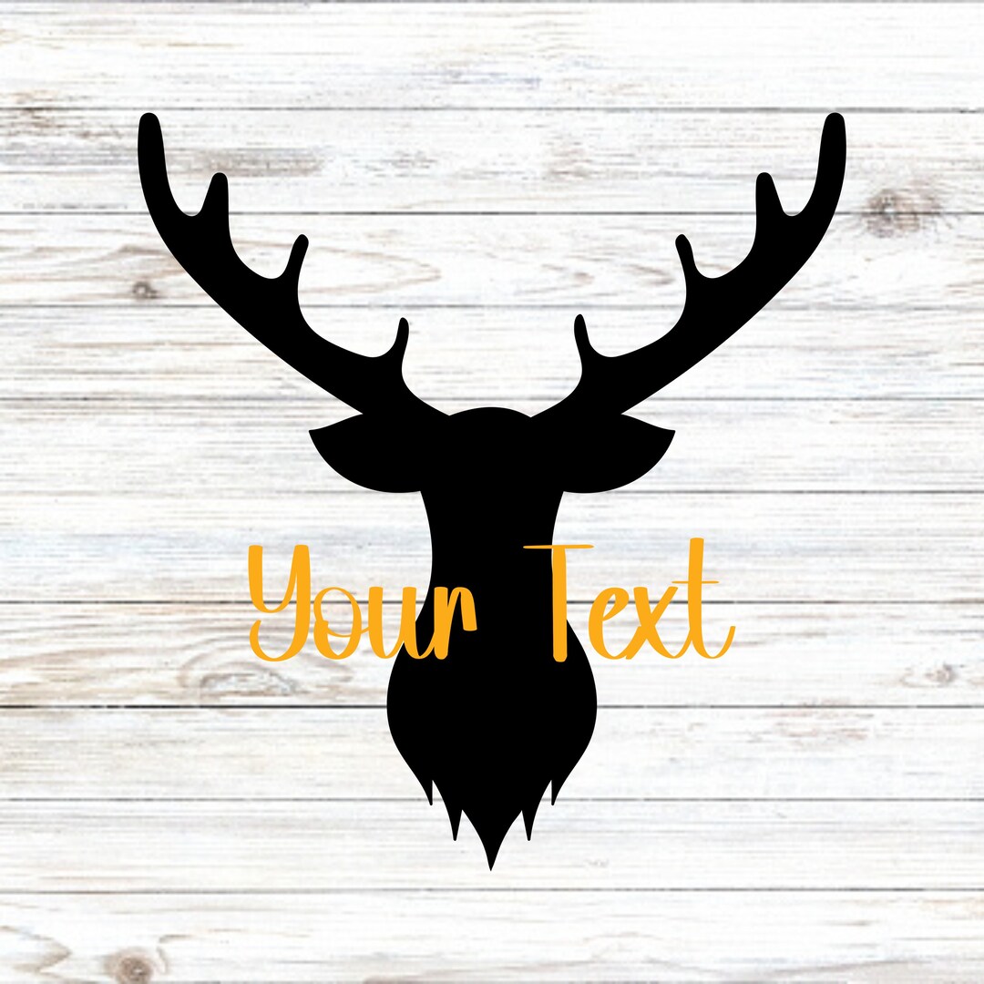 Custom Name Deer Antler Decal, Custom Name Decal, Deer Antler Name ...