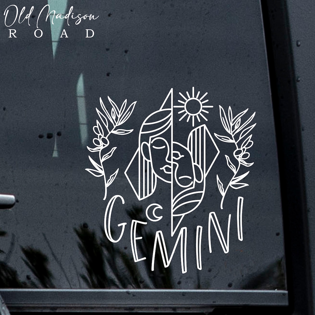 Gemini Zodiac Decal Gemini Sticker Zodiac Decal Zodiac Sticker Vinyl ...