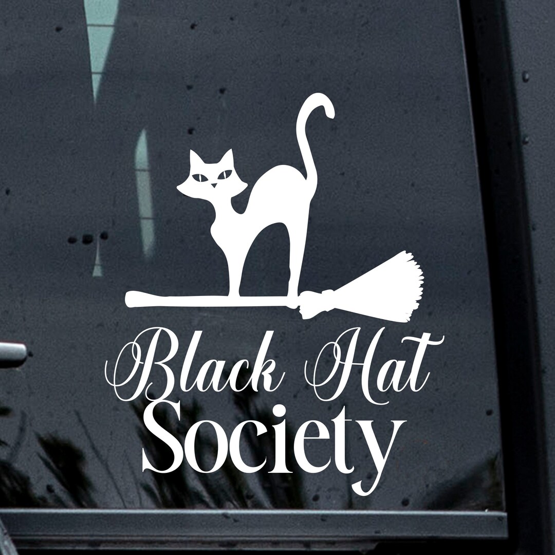 Black Hat Society Decal - Witch Hat Decal - Witch Decal - Witch Car ...