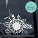 Sunflower Decal, Sunflower Car Decal, Sunflower, Simple Flower Decal ...