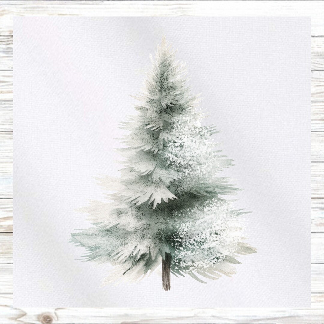 Winter Fabric Panel - Winter Pine Trees Fabric Panel - Personalized ...