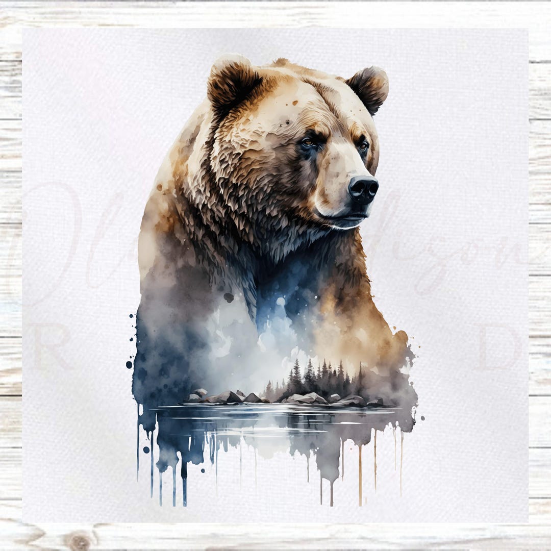 Bear Fabric Panel - Wildlife Fabric Panel - Quilt Panel - Quilting ...