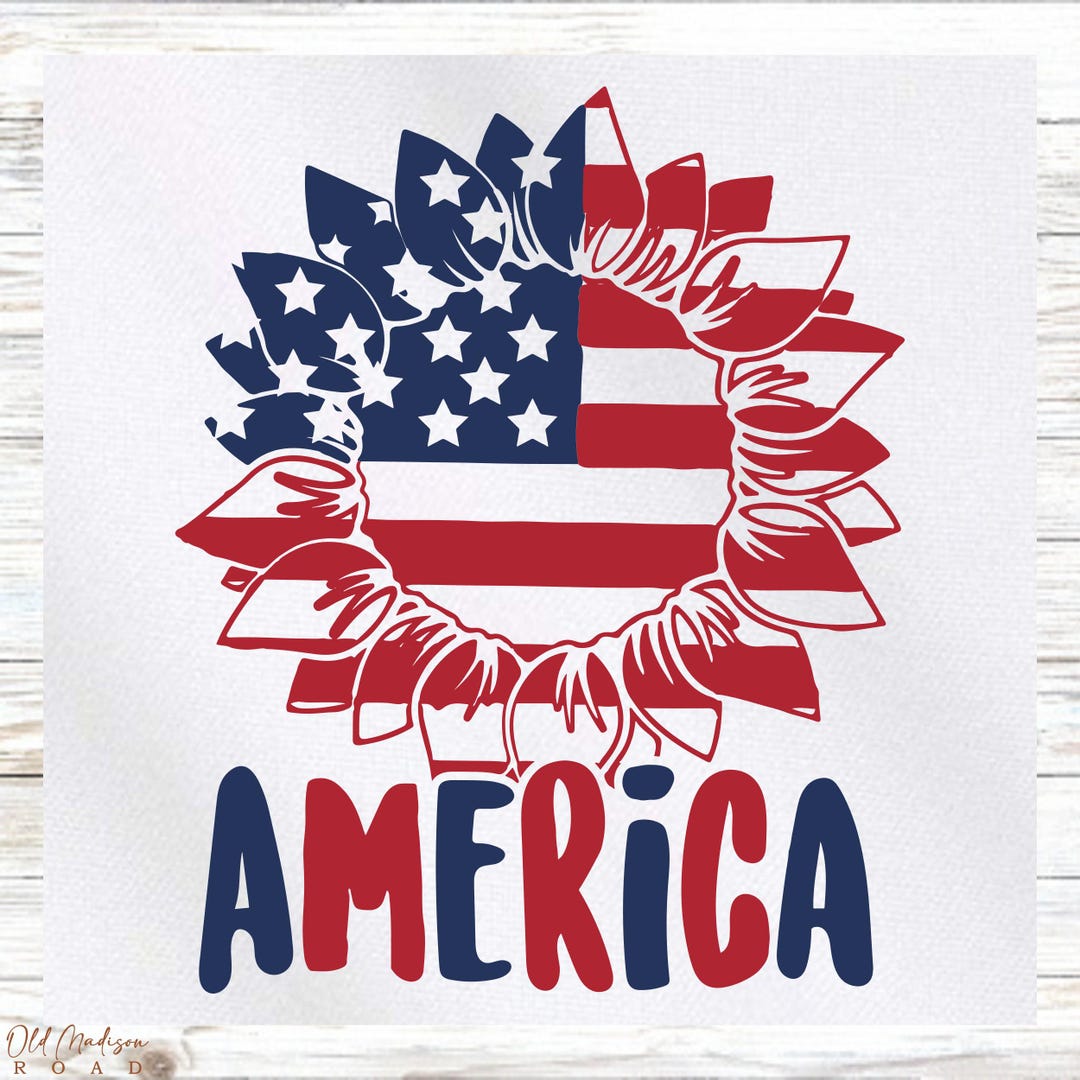 Patriotic Fabric Panel - Sunflower Fabric - Quilt Panel - Quilting ...