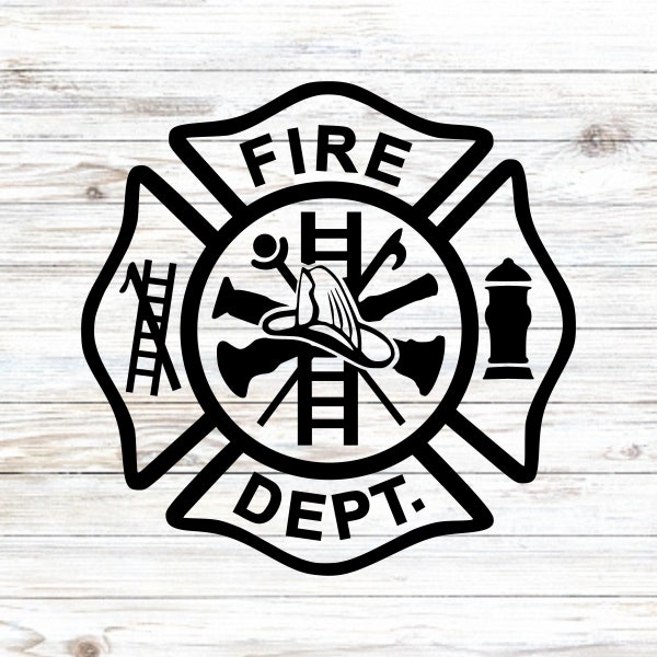 Fire Dept Decal - Etsy