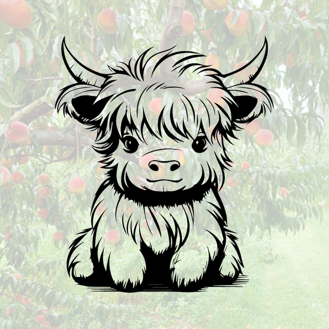 Highlands Cow Decal, Highland Calf Decal, Country Decal, Cow Car Decal ...