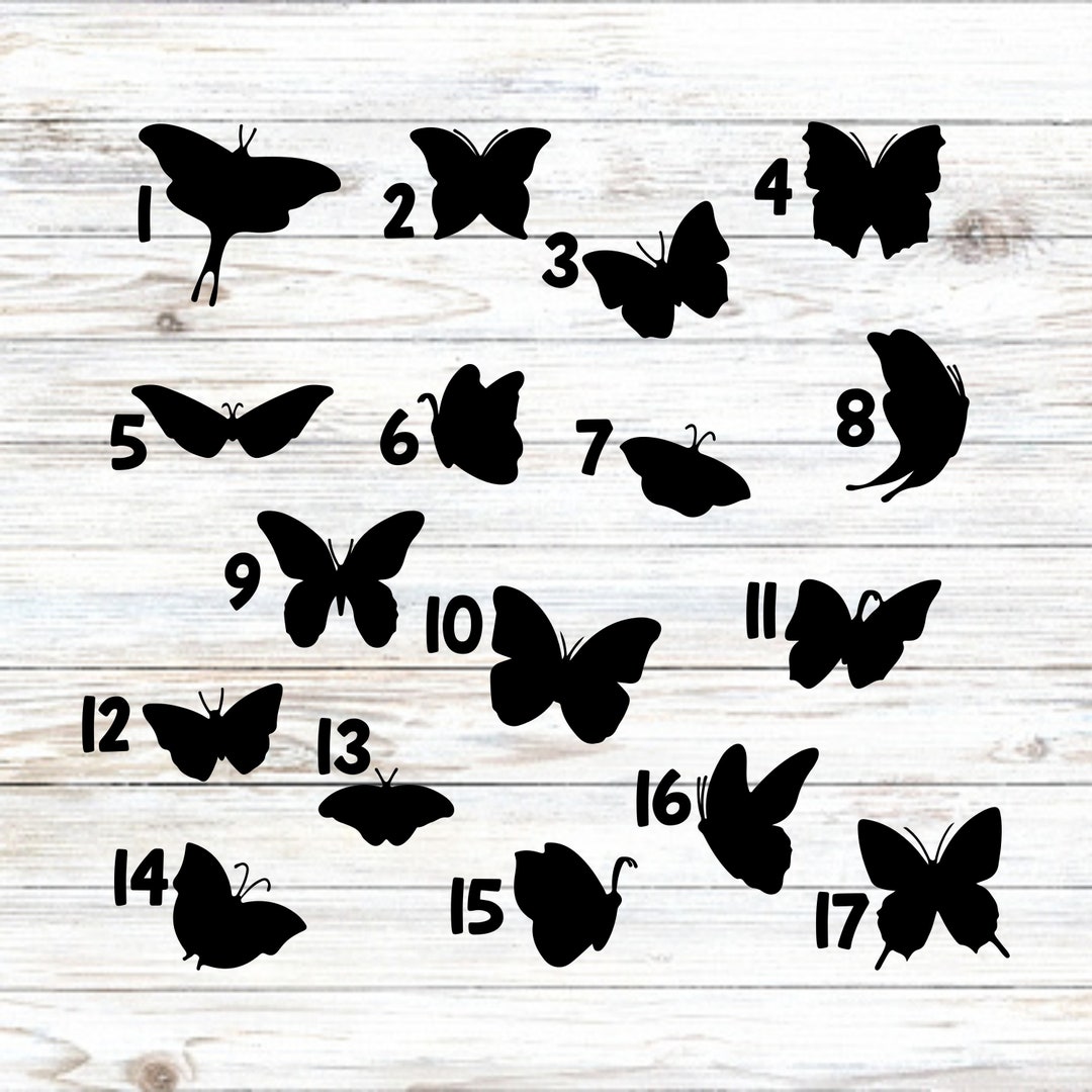 Butterfly Decal, Butterfly Car Decal, Butterfly, Simple Butterfly Decal ...