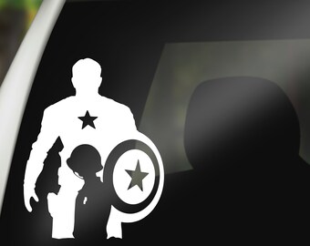 Captain America Car Decal - Etsy