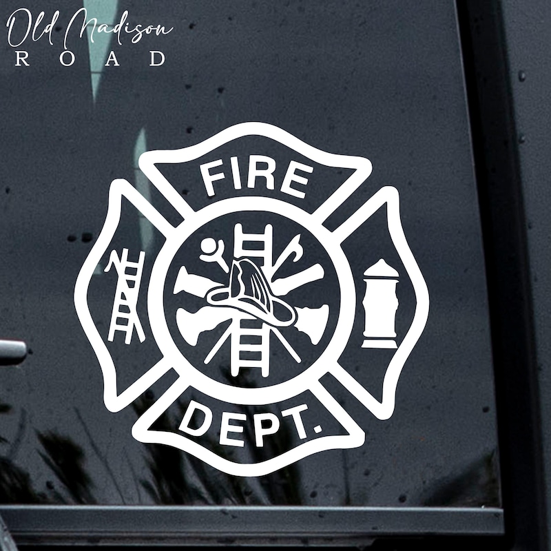 Fire Dept Decal - Etsy