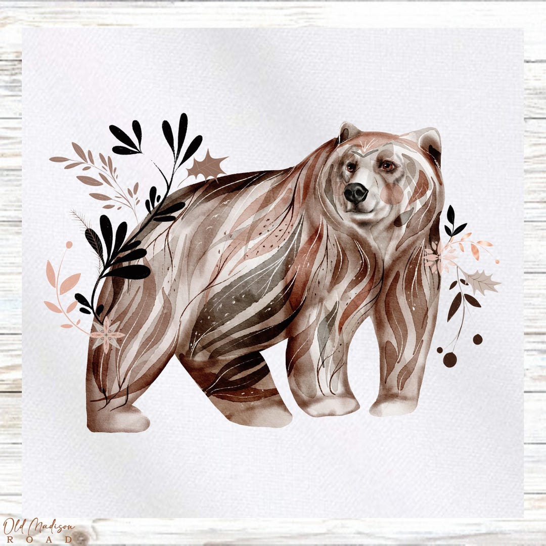 Bear Fabric Panel - Fabric Panel - Quilt Panel - Quilting Fabric ...