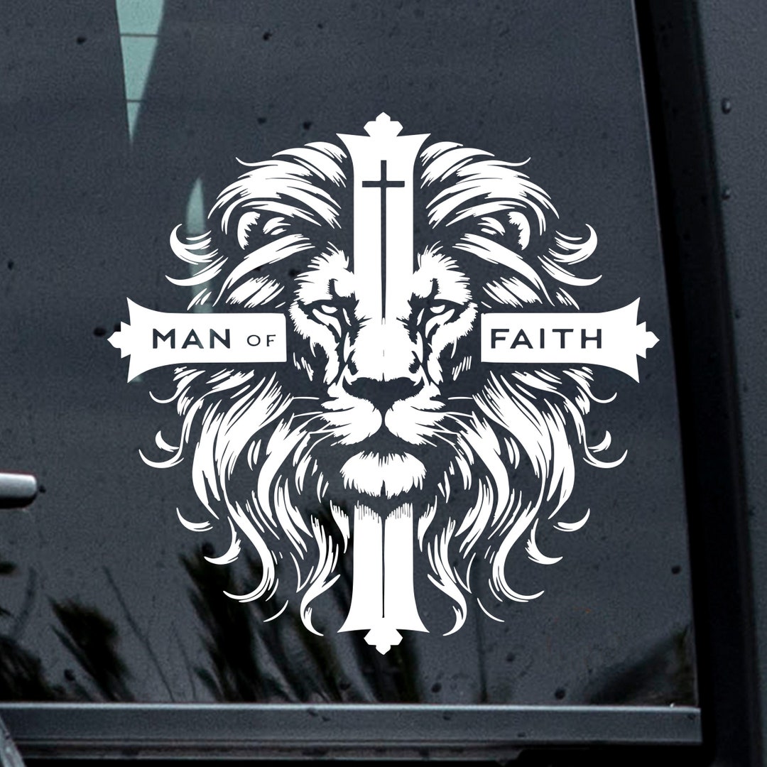 Man of Faith Decal, Christian Decal, God Car Decal, Forgiven Car Decal ...