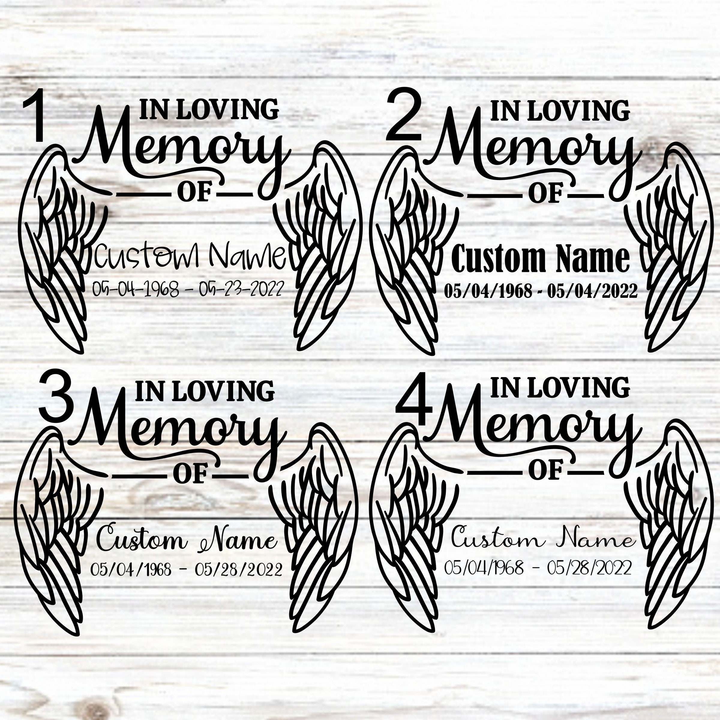 Angel Wings Bereavement Car Decal Angels Wings Memorial Car - Etsy
