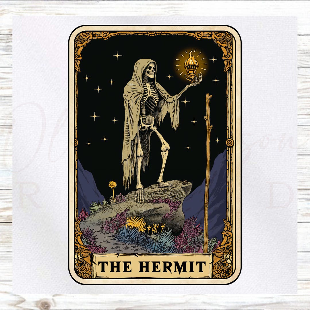 Tarot Card Fabric Panel - the Hermit Fabric Panel - Quilt Panel ...