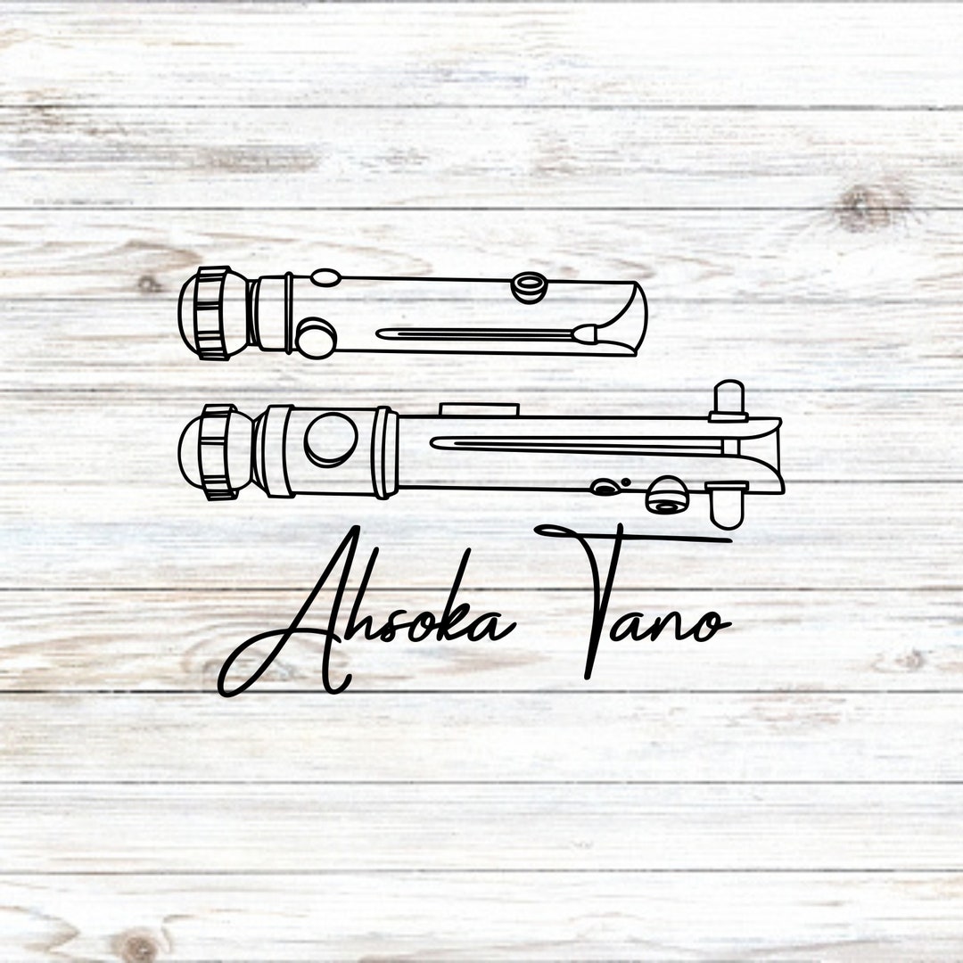 Ahsoka Tano Lightsaber Decal, Star Wars Decal, Star Wars, Ahsoka Tano ...