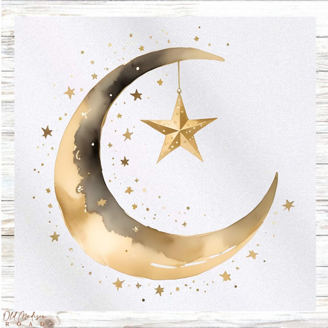 Moon and Stars Panel - Cloud Fabric Panel - Quilt Panel - Quilting ...