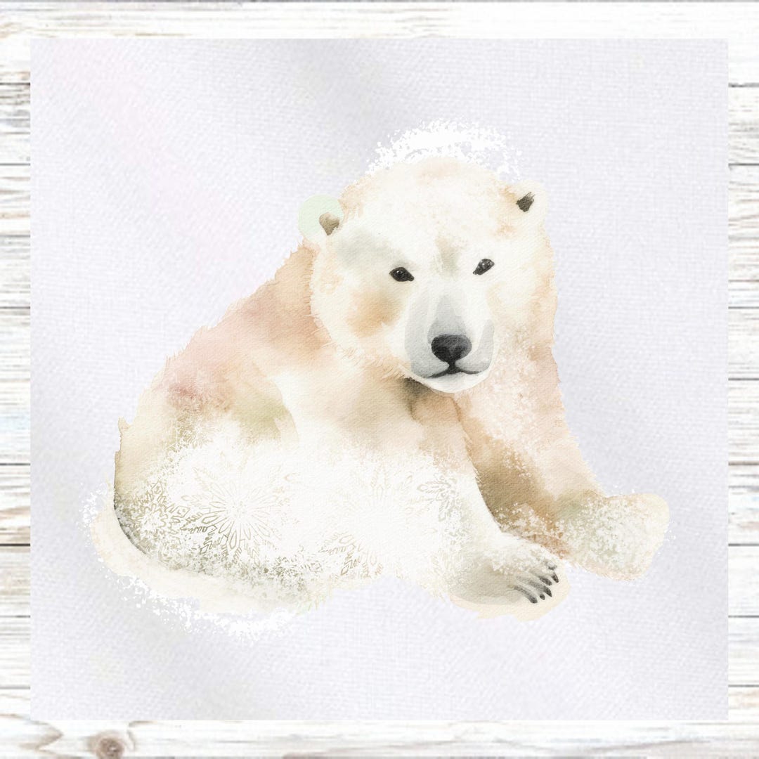 Polar Bear Fabric Panel - Fabric Panel - Quilt Panel - Quilting Fabric ...