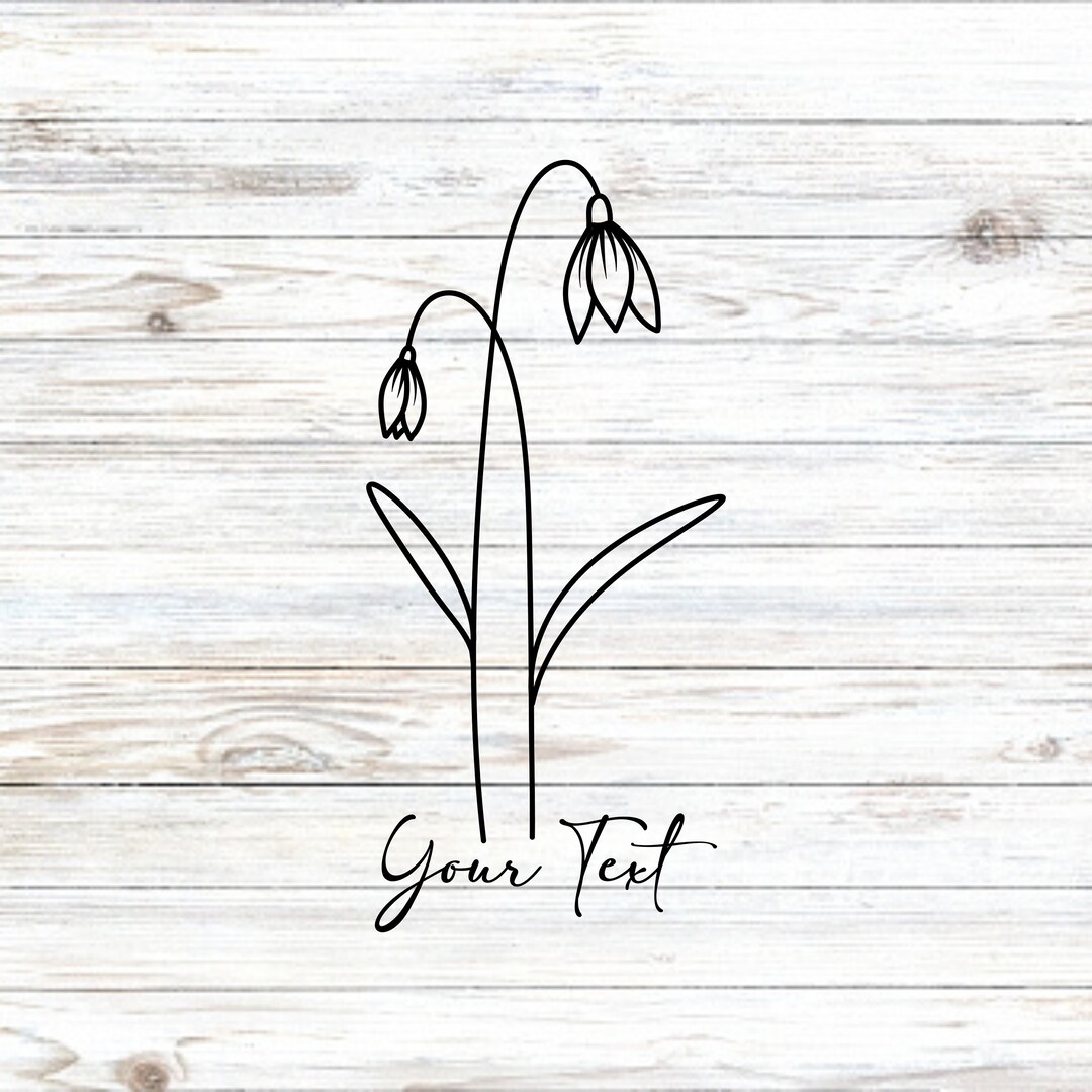 January Birth Month Flower Decal Personalized Birth Month - Etsy