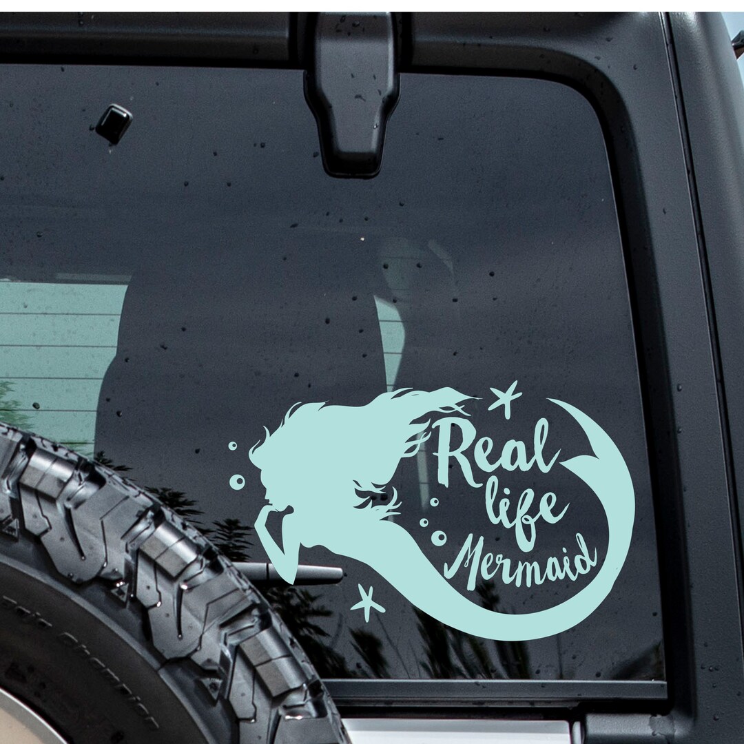 Real Life Mermaid Decal, Real Life Mermaid Sticker, Mermaid Decal ...