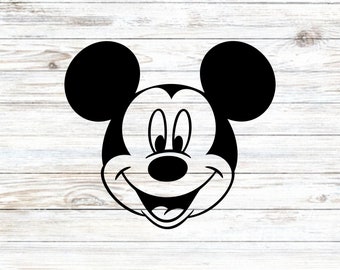 Mickey Mouse Face Disney Inspired Car Body Window Bumper Vinyl Decal ...