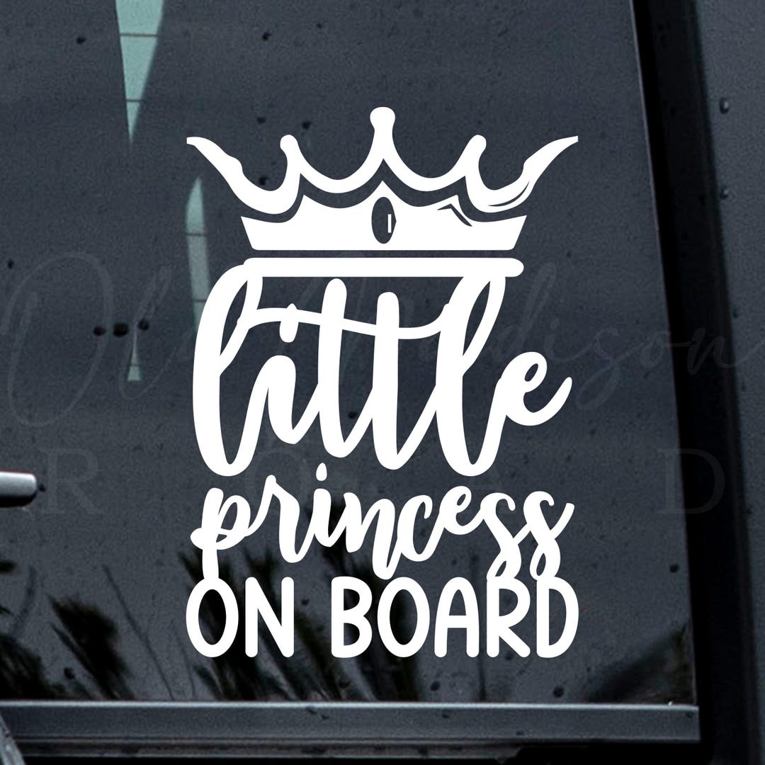 Little Princess on Board Decal - Baby on Board - Angel on Board - Baby ...
