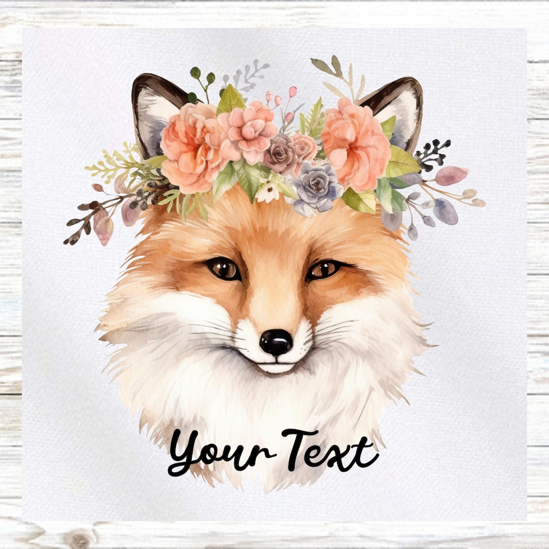 Personalized Fabric Panel - Cute Fox Fabric Panel-quilt Panel ...