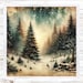 Christmas Fabric Panel- Winter Scene Printed Fabric Panel-quilt Panel ...