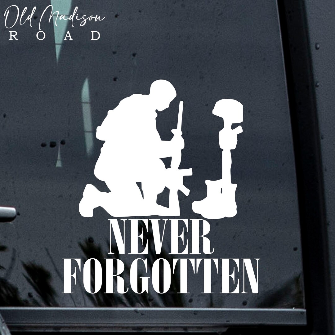 Never Forgotten Decal - America Decal - Patriotic Car Decal - Laptop ...