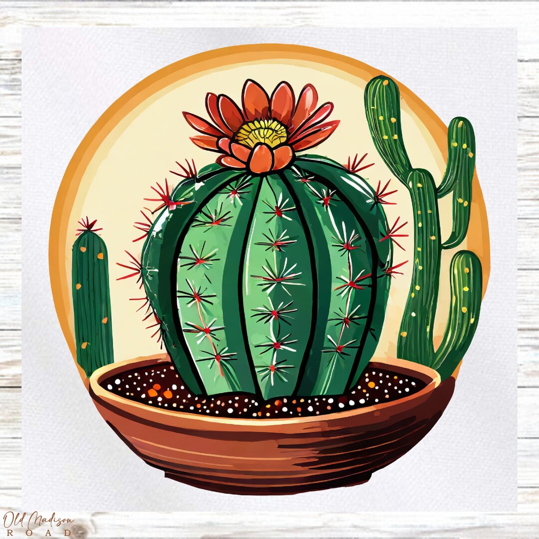 Cactus Fabric Panel - Plant Fabric Panel - Quilt Panel - Quilting ...
