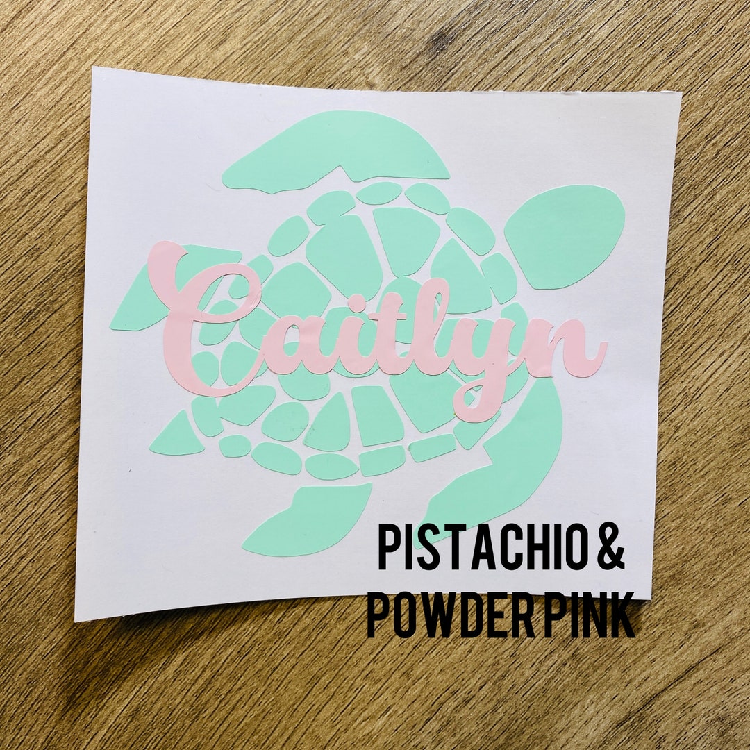 Sea Turtle Name Decal, Sea Turtle Personalized Car Decal, Name Decal ...