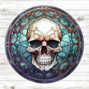 Wreath Sign, Halloween Wreath Sign, Skull Wreath Sign, Halloween Scene ...