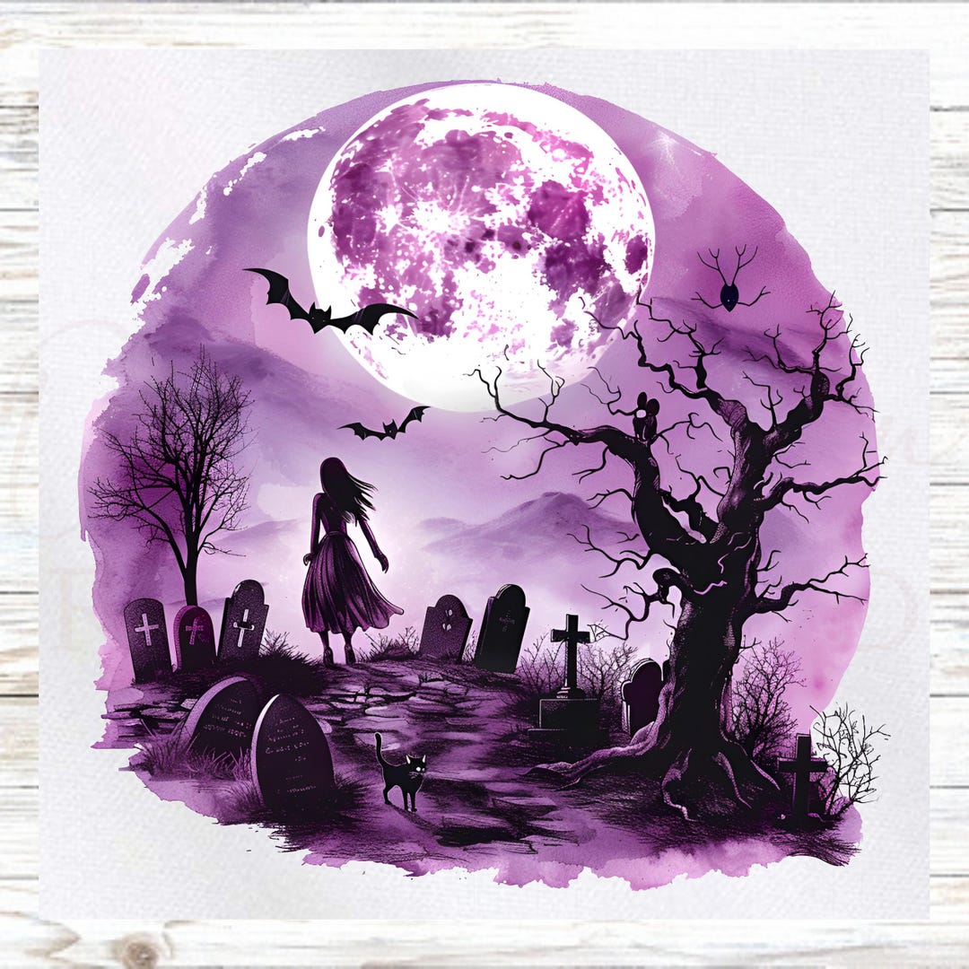 Halloween Fabric Panel - Moon Fabric Panel - Quilt Panel - Quilting ...