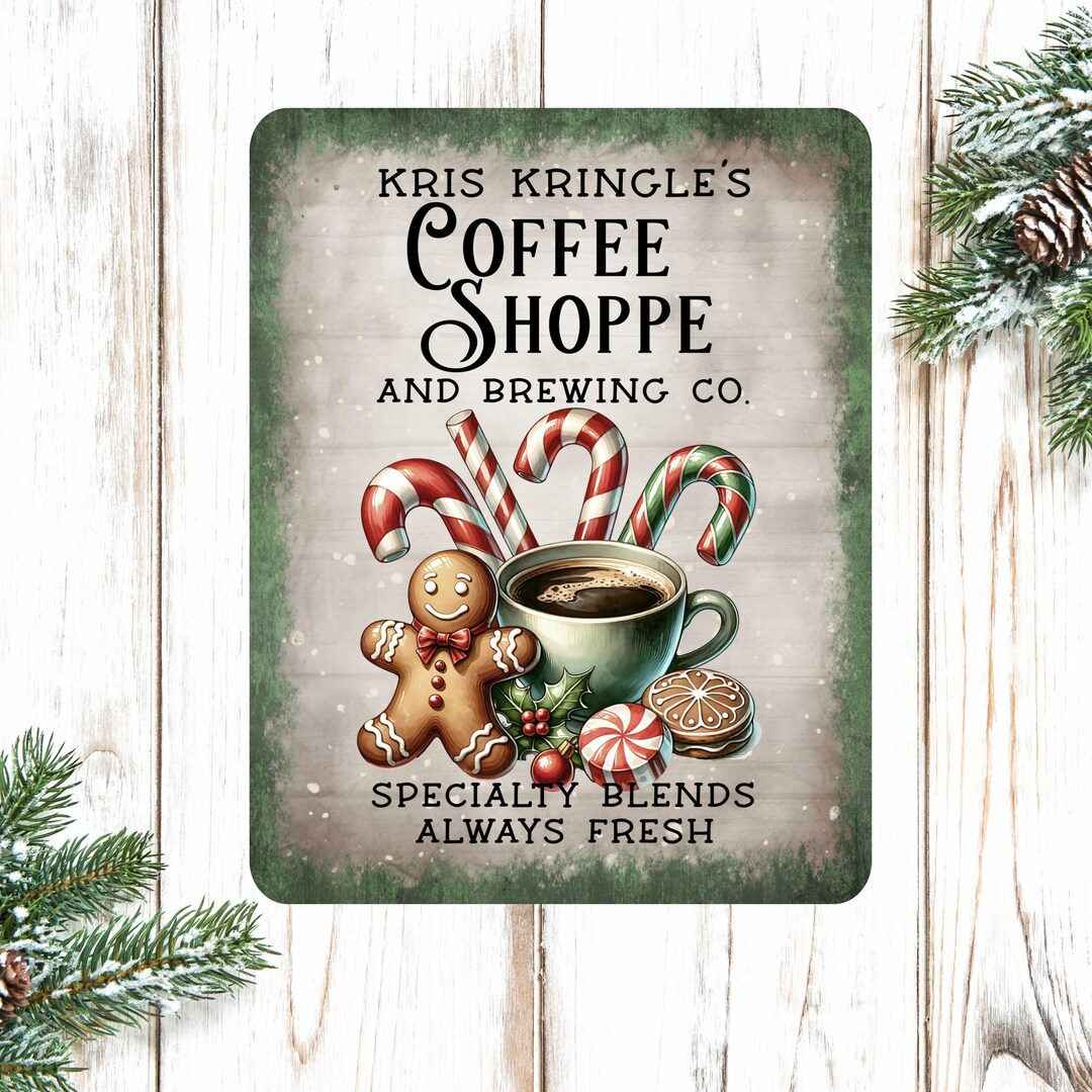 Christmas Sign - Christmas Sign - Coffee Shop Christmas Sign ...