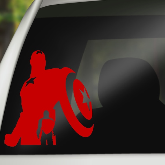 Captain America Vinyl Decal Avengers Car Decal Glitter | Etsy