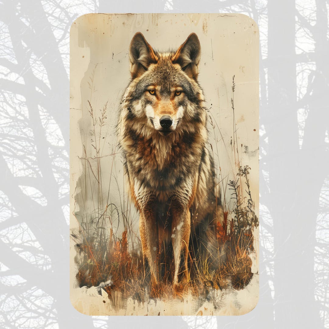 Wolf Sign - Wolf Metal Sign - Printed Metal Sign - Farmhouse Metal Sign ...
