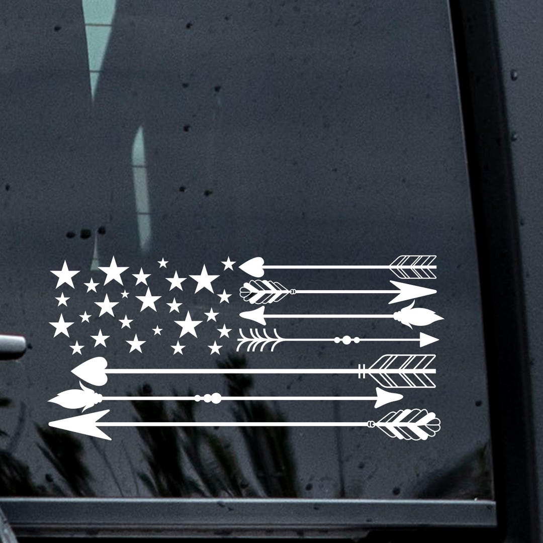 American Flag Decal - America Decal - Patriotic Car Decal - Laptop ...