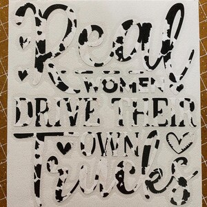 Real Women Drive Trucks Decal, Truck Decal, Country Woman Decal, Truck ...